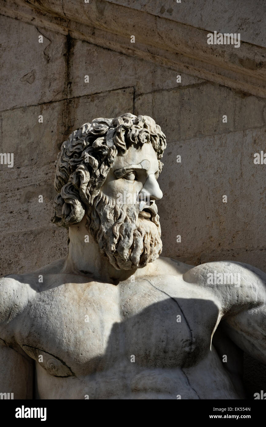 Italy, Rome, Campidoglio Square, roman statue Stock Photo - Alamy
