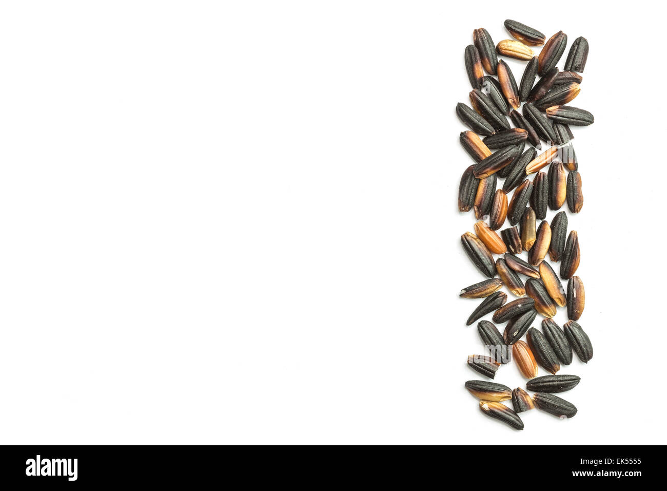 Close up black sticky rice isolated on white background Stock Photo - Alamy