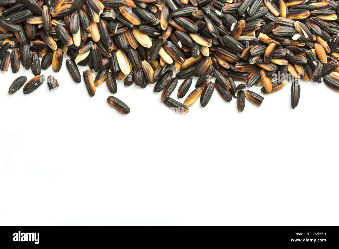 Close up black sticky rice isolated on white background Stock Photo - Alamy