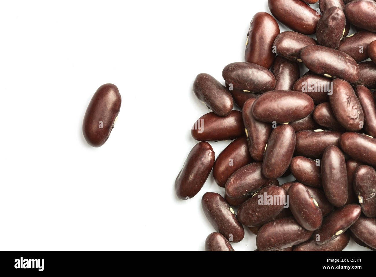 Close up red beans isolated on white background Stock Photo - Alamy