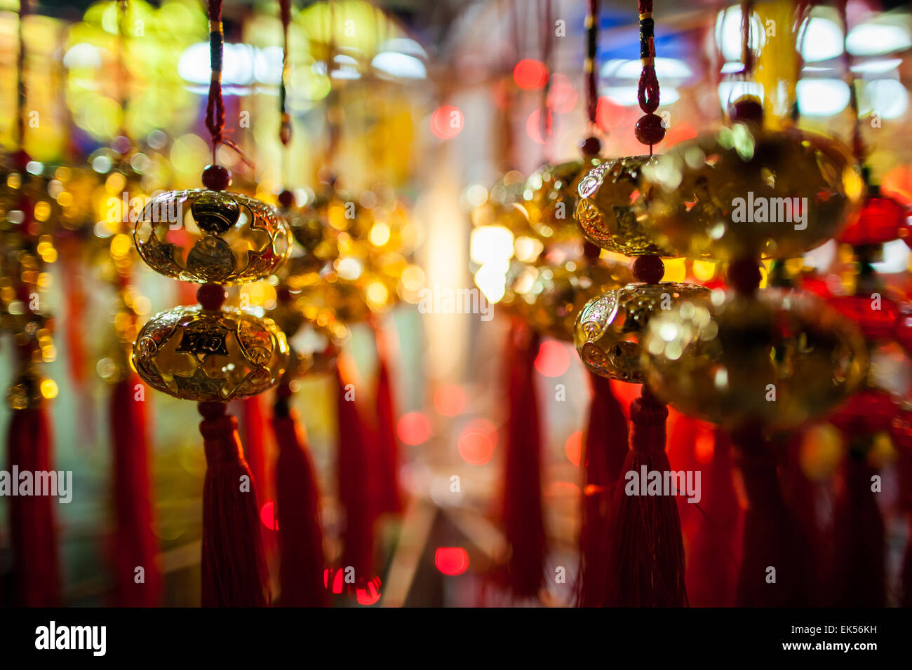 chinese new year decoration in red and gold colours Stock Photo - Alamy