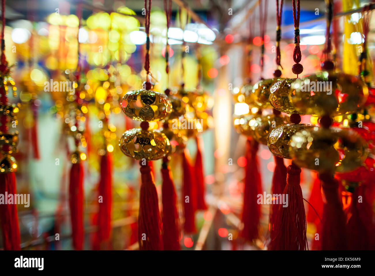 chinese new year decoration in red and gold colours Stock Photo - Alamy