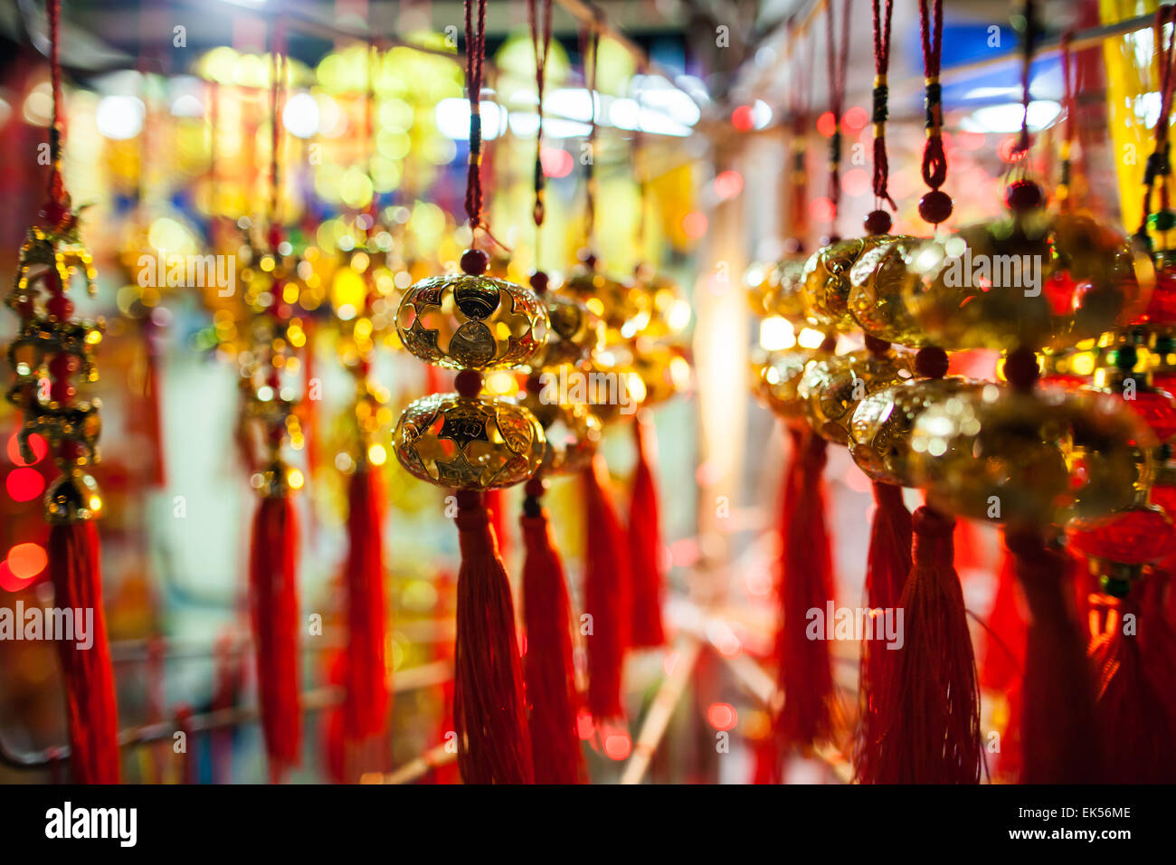 chinese new year decoration in red and gold colours Stock Photo - Alamy