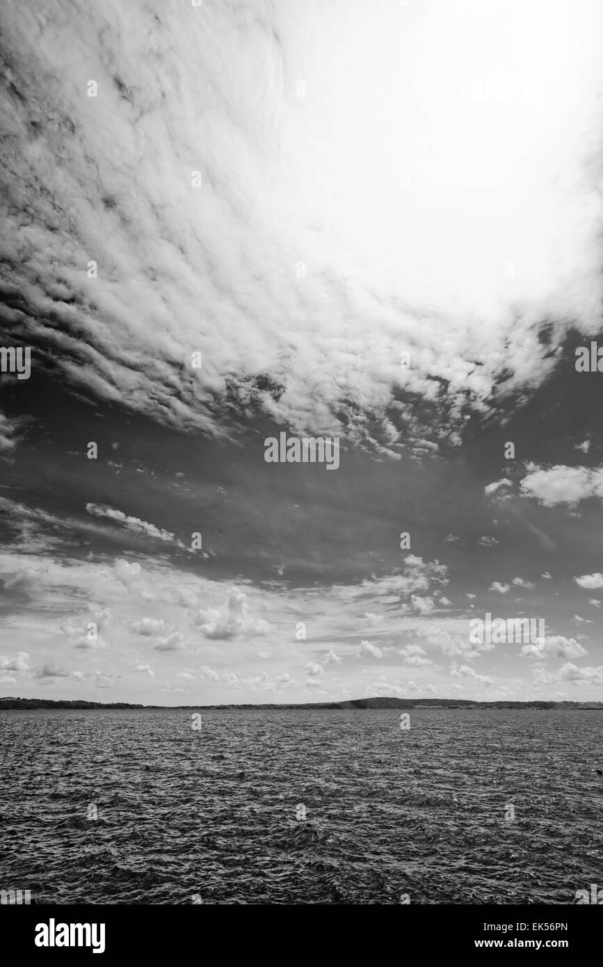 Mediterranean lake view Black and White Stock Photos & Images - Alamy