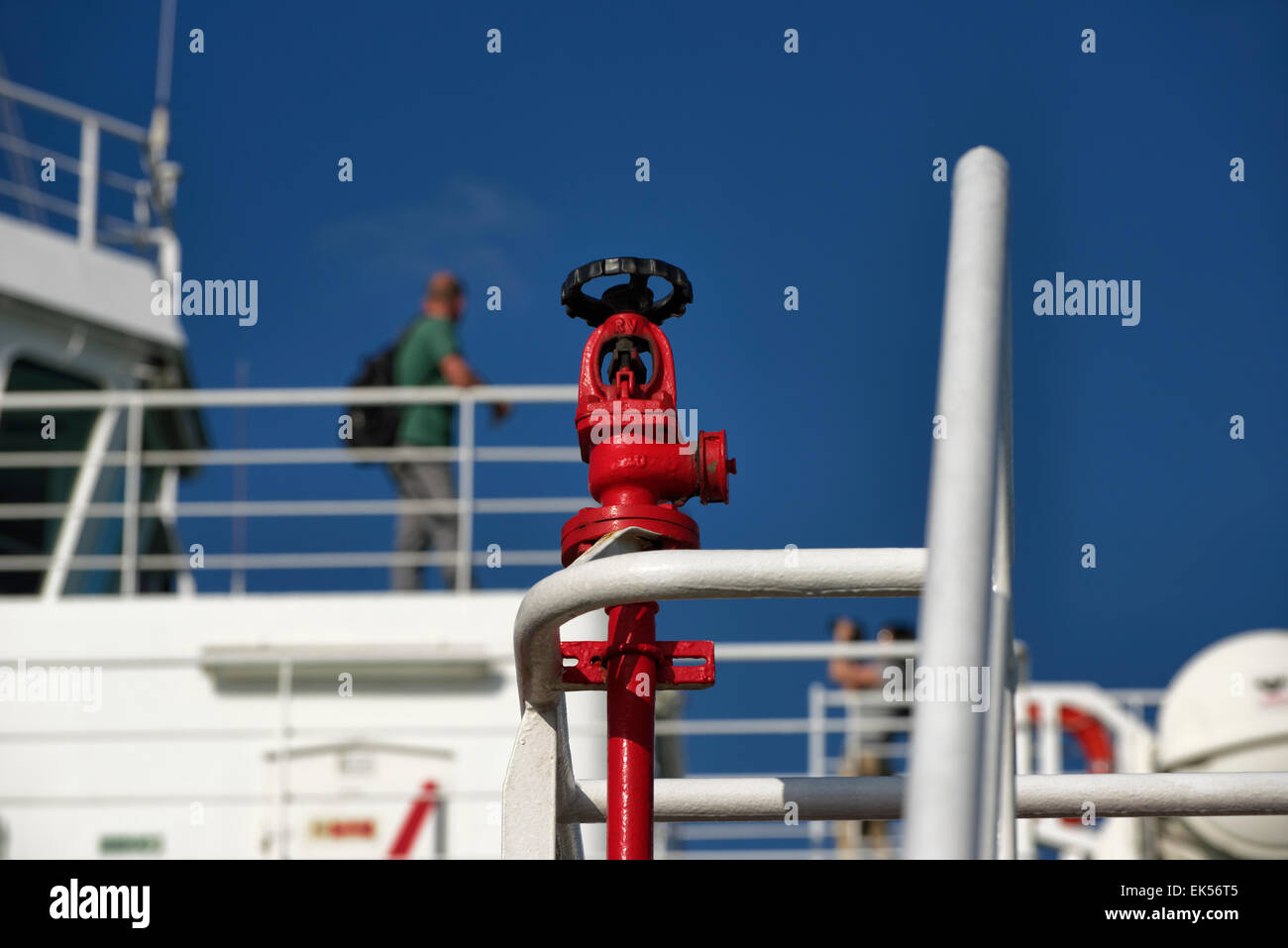 Italy, Sicily Channel, ferryboat, fire sprinkler Stock Photo - Alamy