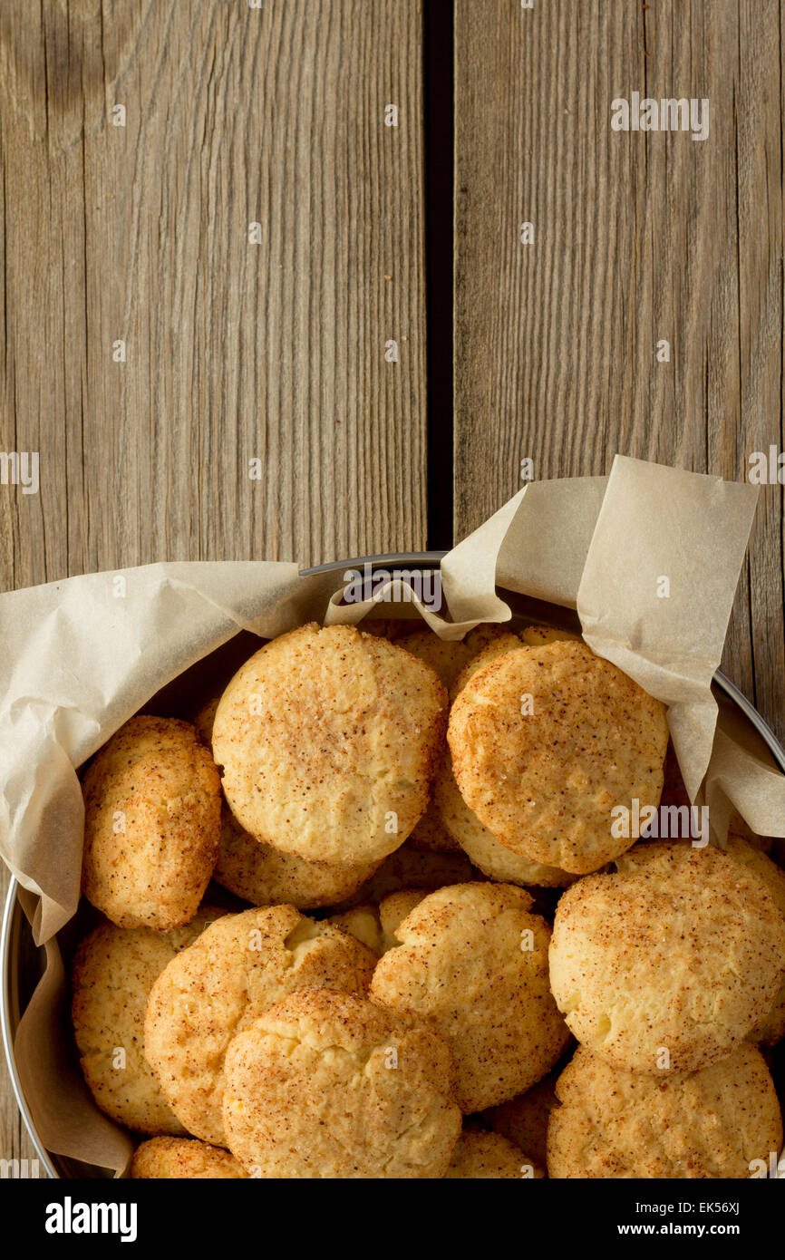 Shortbread cookies in box top view Stock Photo - Alamy