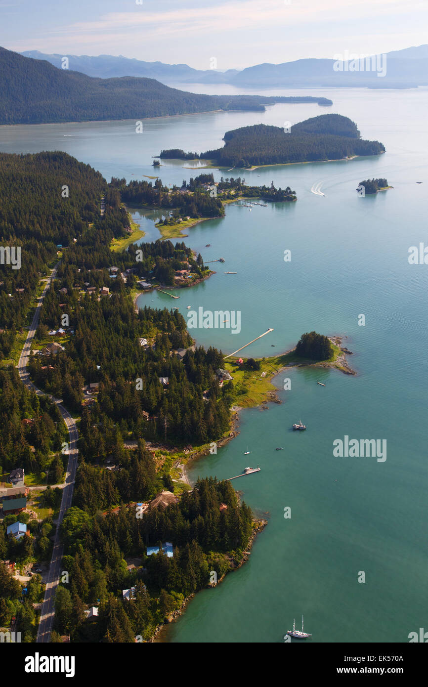 Aerial view of Juneau and Gastineau Channel, Alaska Stock Photo - Alamy