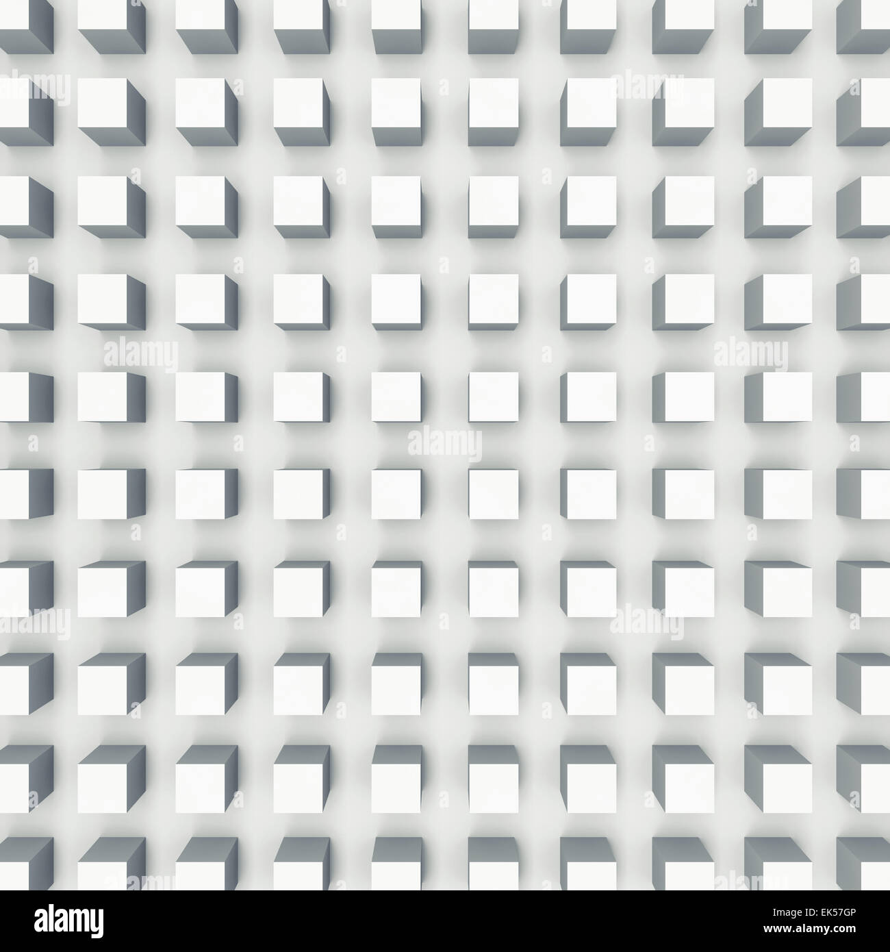 Abstract digital square background with relief cubes pattern on white ...