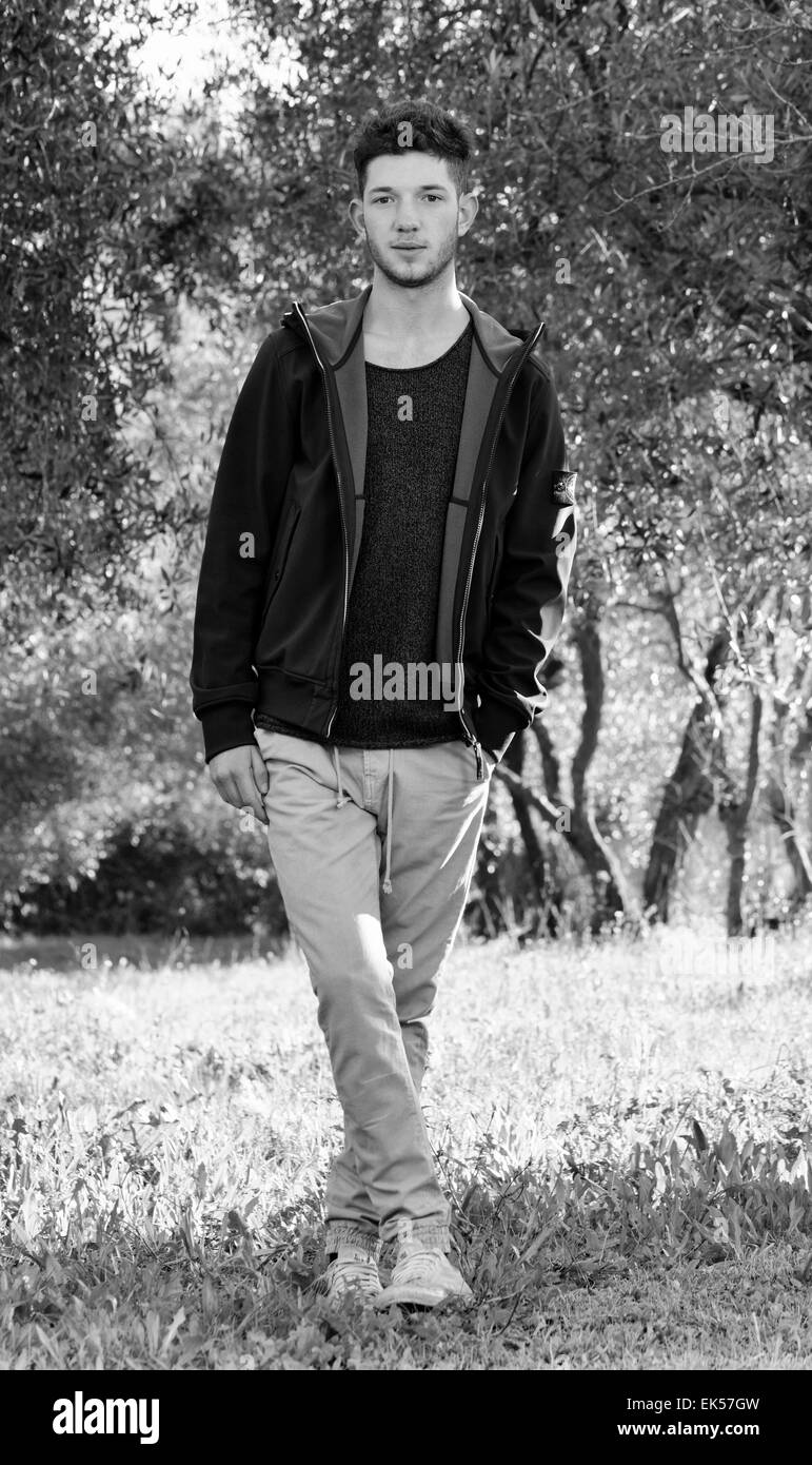Italy, male teenager portrait Stock Photo - Alamy