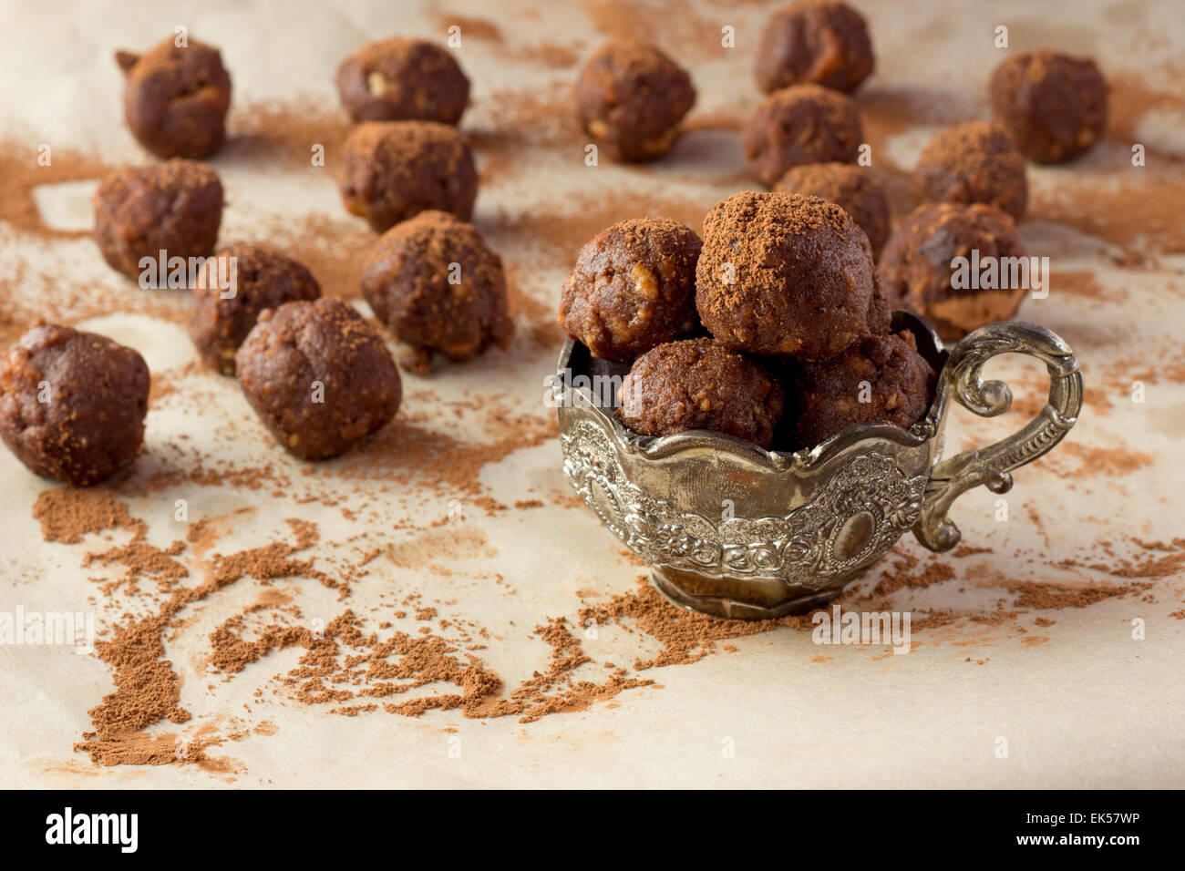 Shot of cup with artisanal candies Stock Photo - Alamy