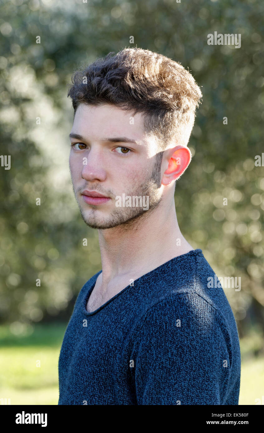 Italy, male teenager portrait Stock Photo - Alamy
