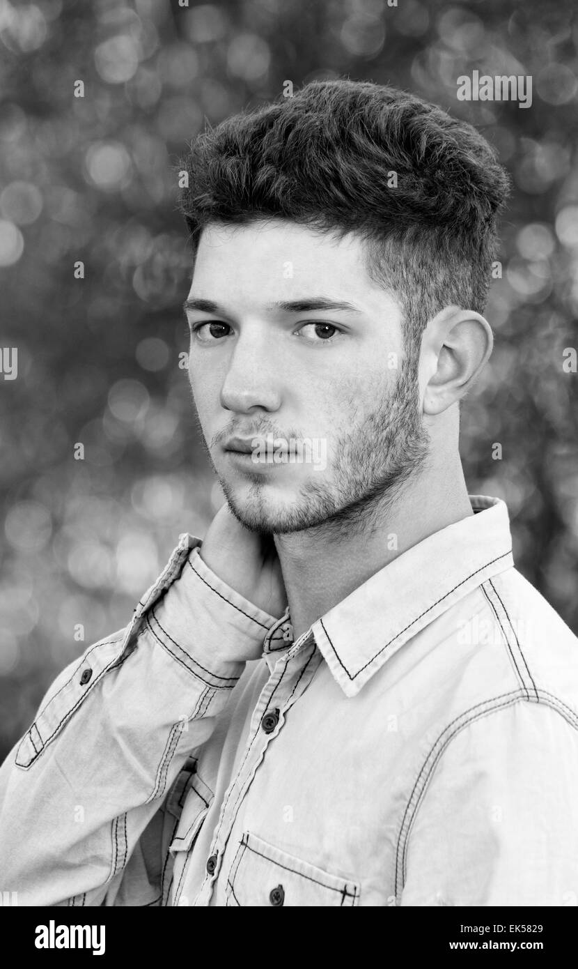 Italy, male teenager portrait Stock Photo - Alamy