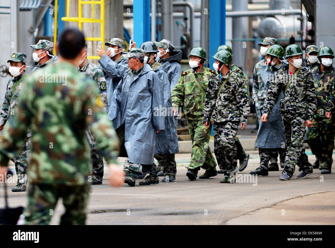 Gulei, China's Fujian Province. 7th Apr, 2015. Rescuers work at the ...