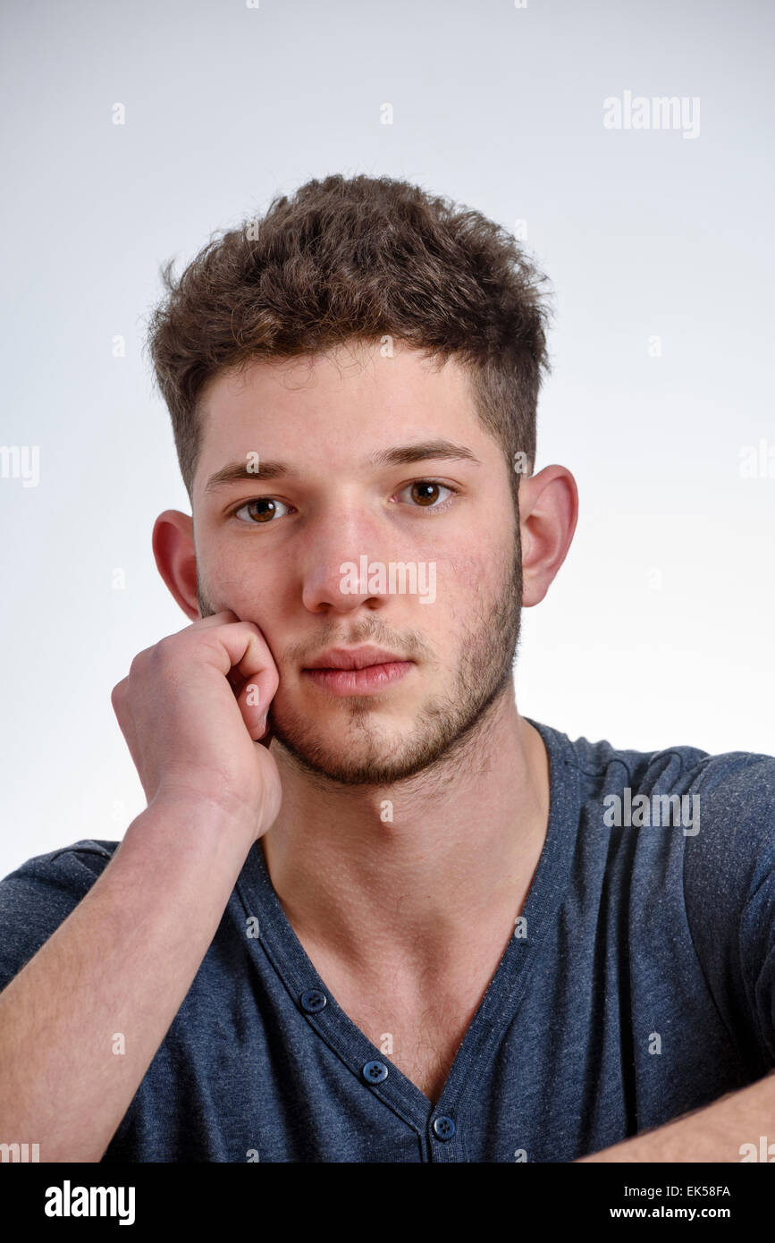 Italy, male teenager portrait Stock Photo - Alamy