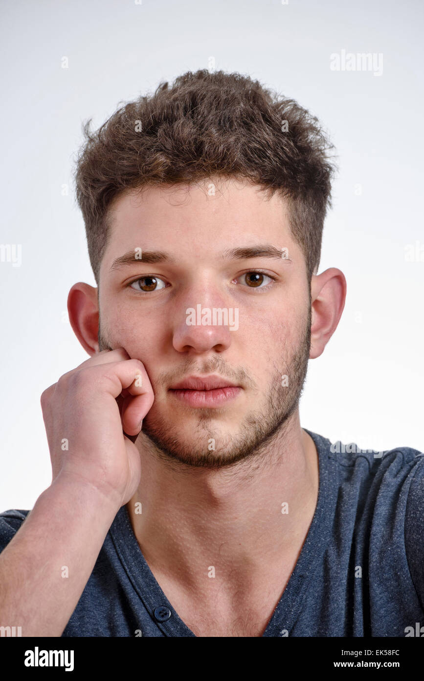 Italy, male teenager portrait Stock Photo - Alamy