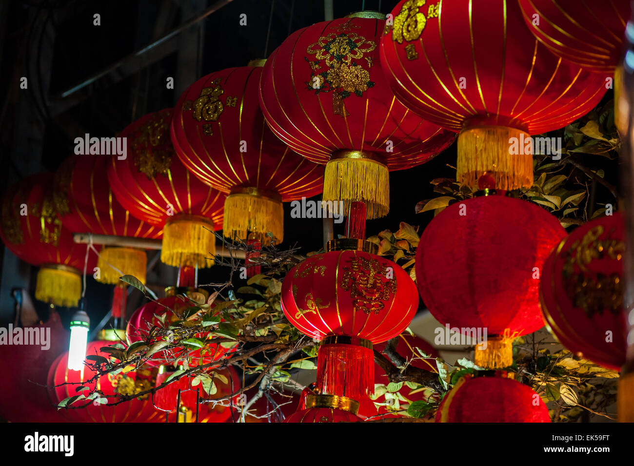 Vietnamese silk lanterns hi-res stock photography and images - Alamy