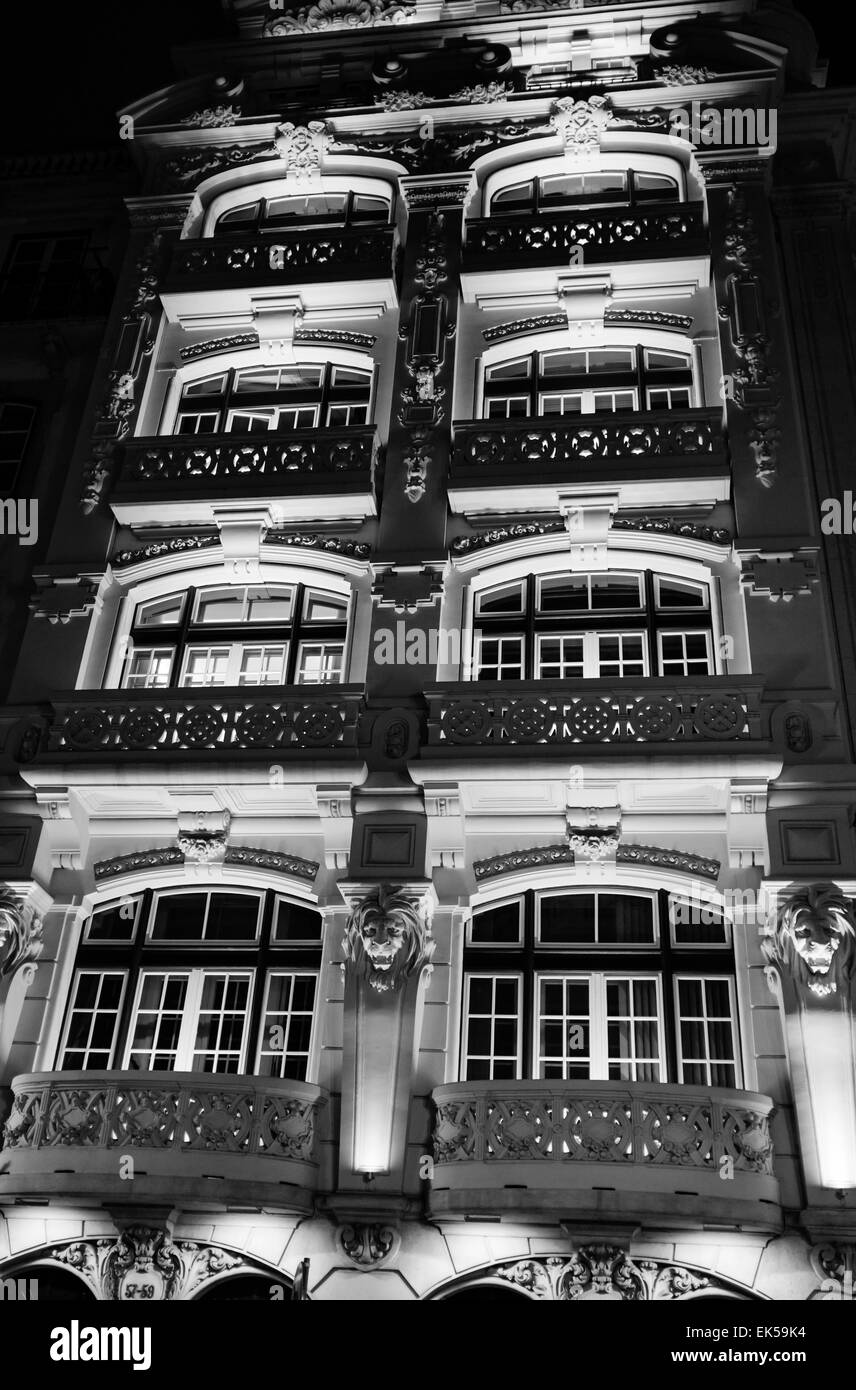 Lisbon night view Black and White Stock Photos & Images - Alamy