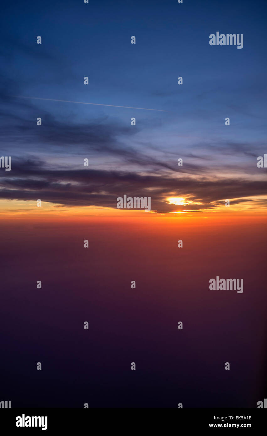 Italy, sunset, aerial view Stock Photo - Alamy