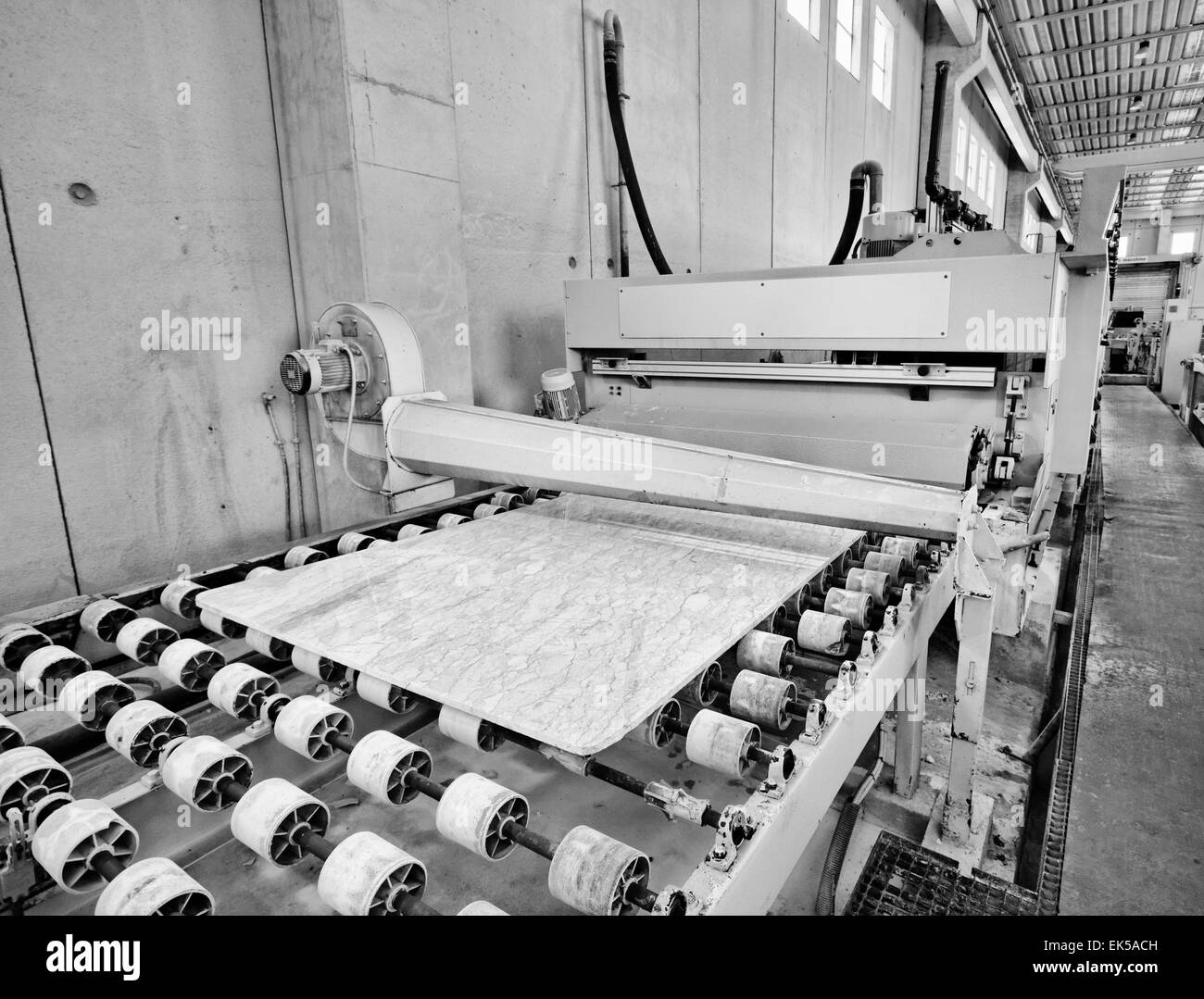 Italy, marble cutting factory, marble polishing - industrial Stock ...