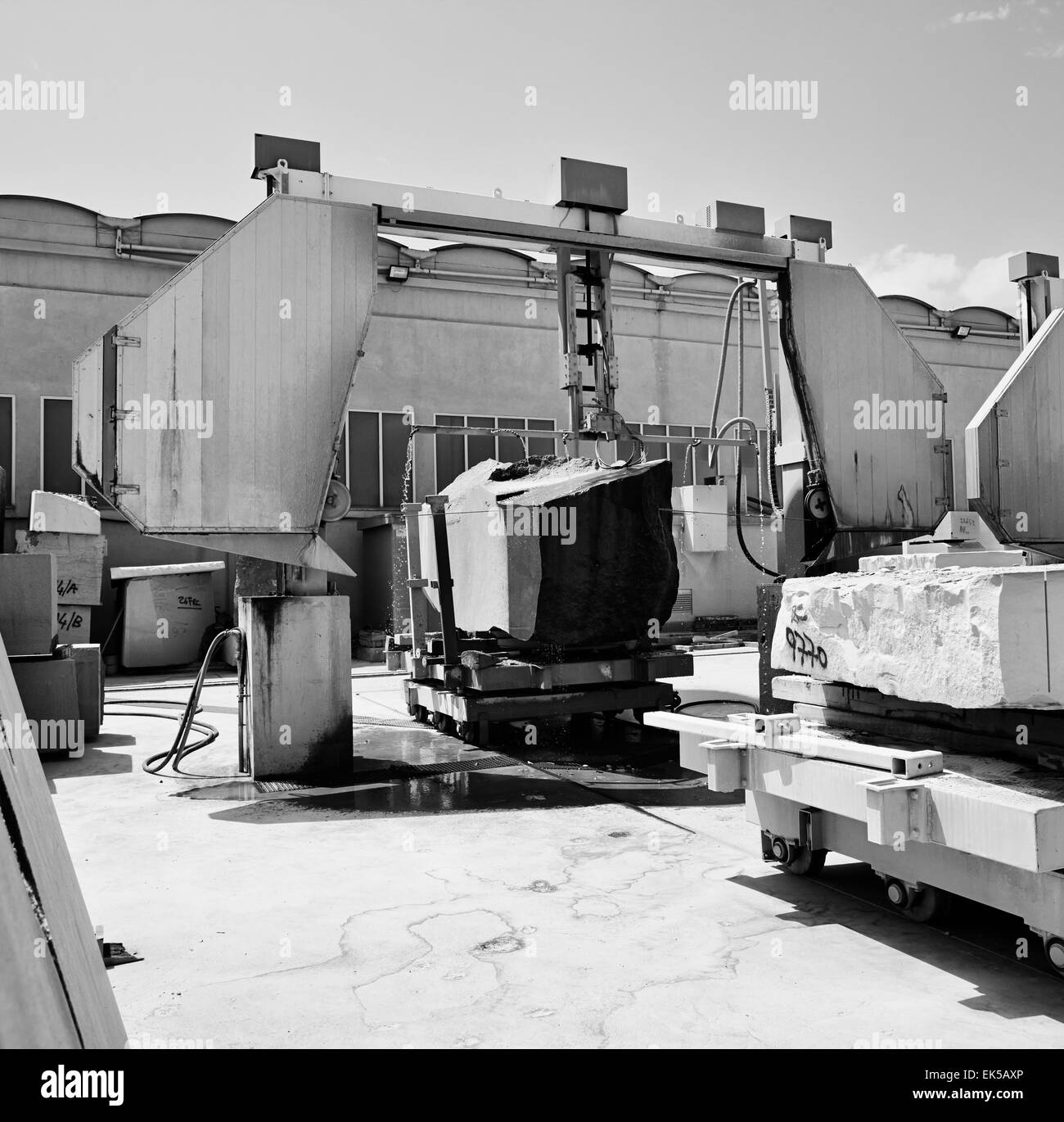 Block work factory Black and White Stock Photos & Images - Alamy