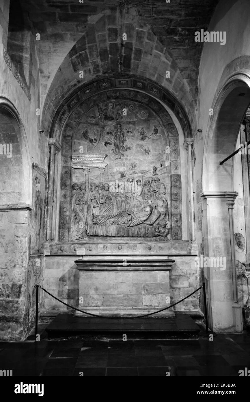 Italy, Sicily, Ragusa, Baroque Church, religious low relief (1538 a.C ...