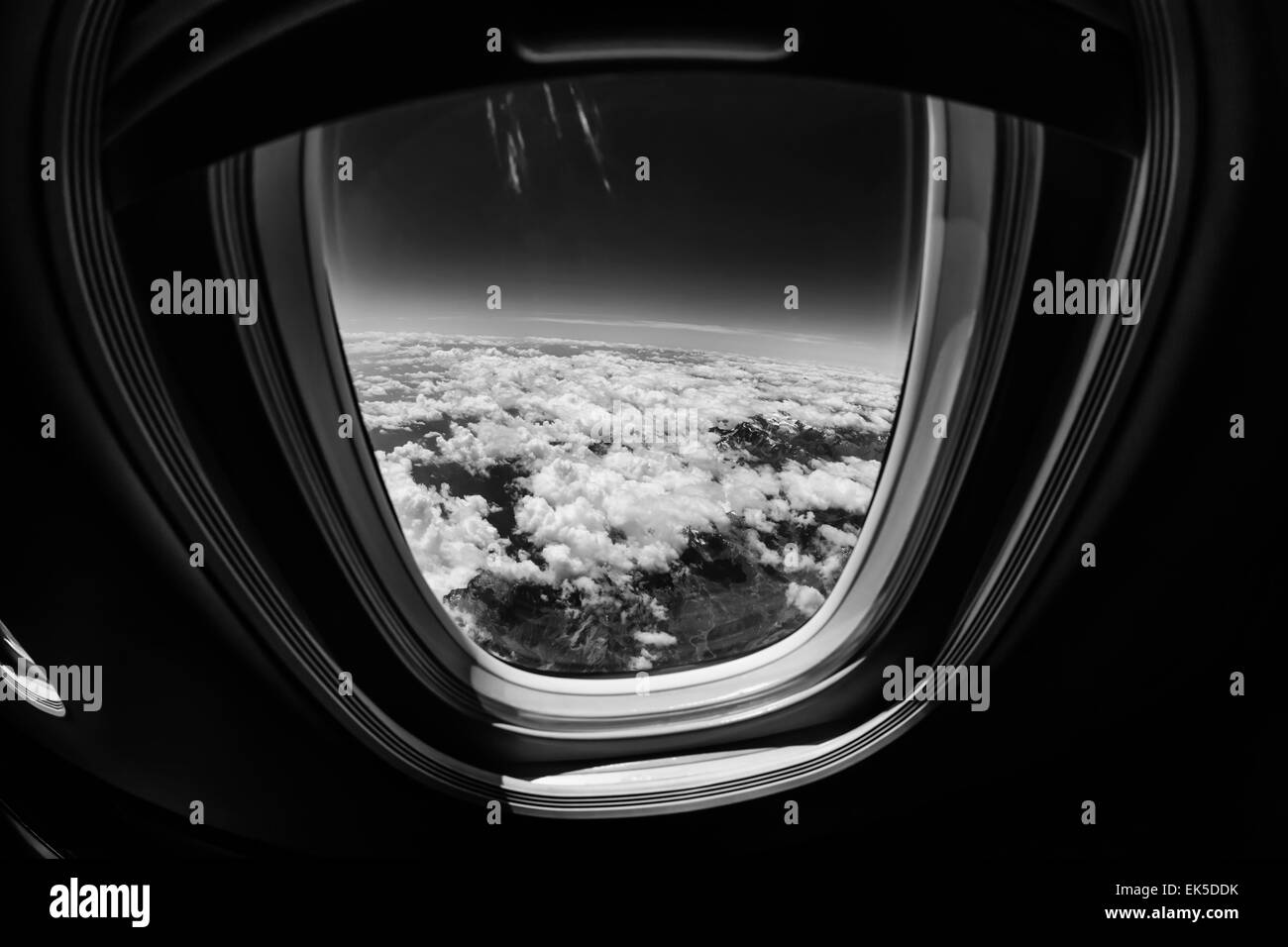 Italy, aerial view of clouds from an airplane window Stock Photo - Alamy