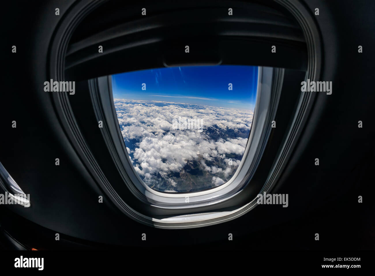 Italy, aerial view of clouds from an airplane window Stock Photo - Alamy