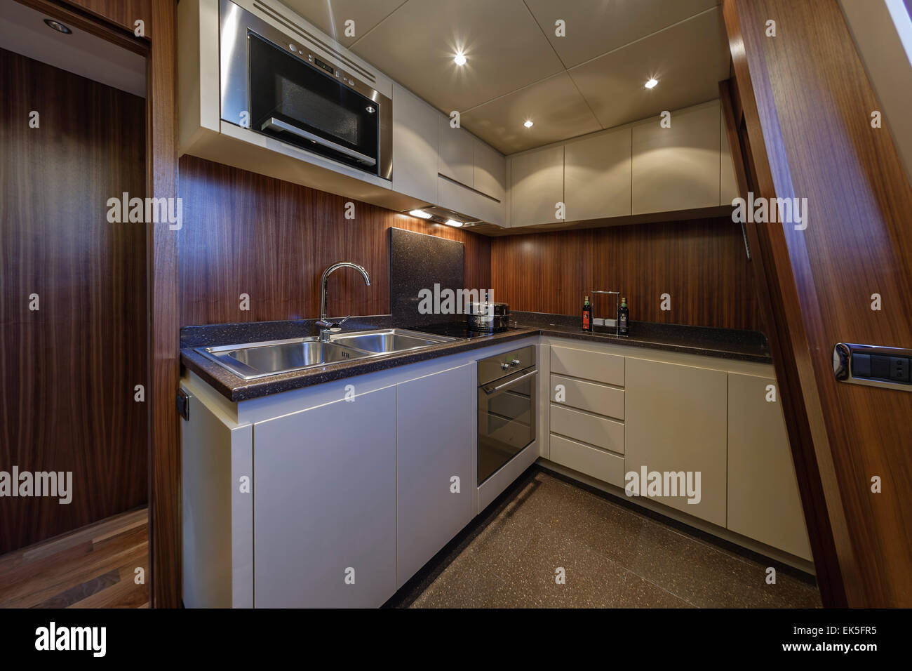 Italy, Viareggio, 82' luxury yacht, kitchen Stock Photo - Alamy