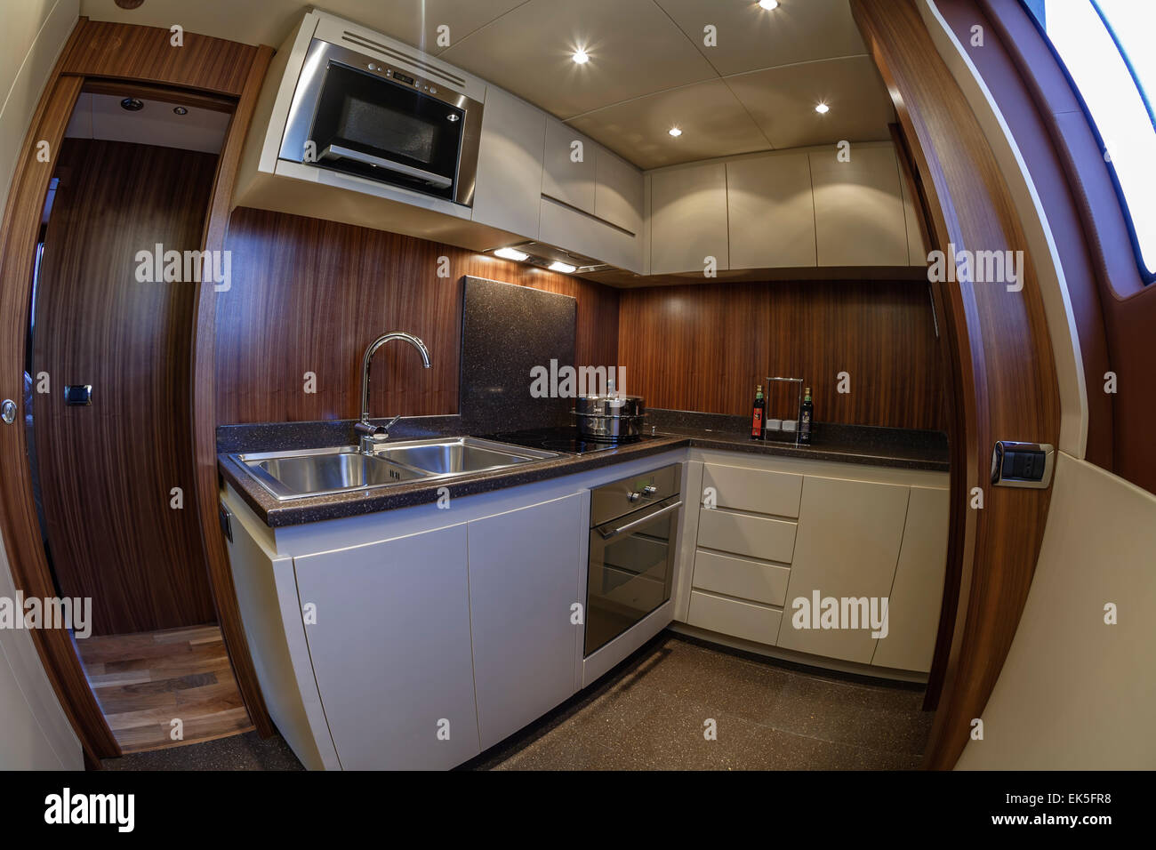 Italy, Viareggio, 82' luxury yacht, kitchen Stock Photo - Alamy