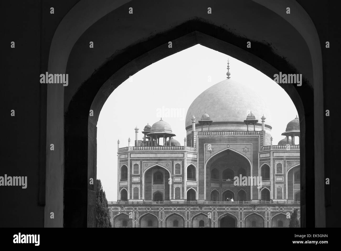 Humayun's tomb construction Black and White Stock Photos & Images - Alamy