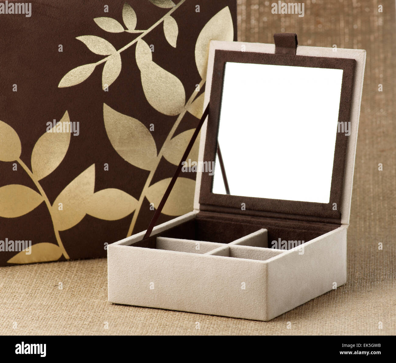 suede jewelry box Stock Photo - Alamy