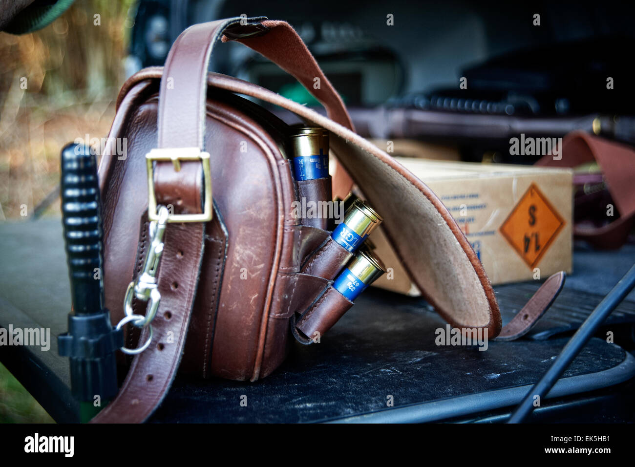 shotgun bag with ammunition Stock Photo - Alamy