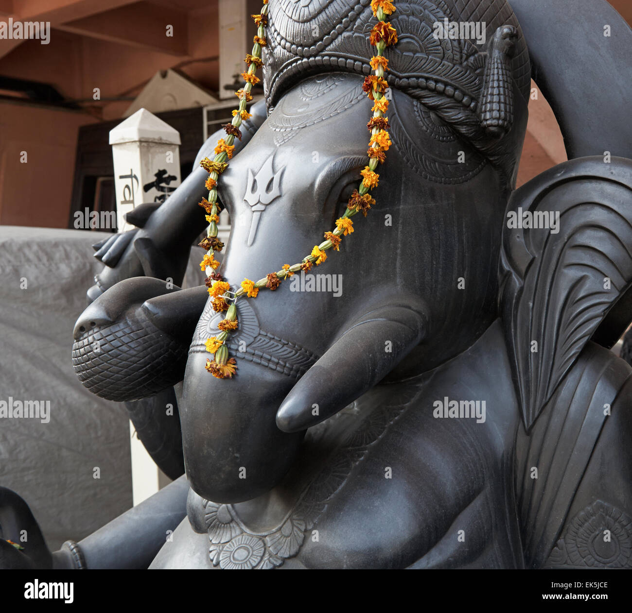 India, New Delhi, religious Ganesh God statue Stock Photo - Alamy