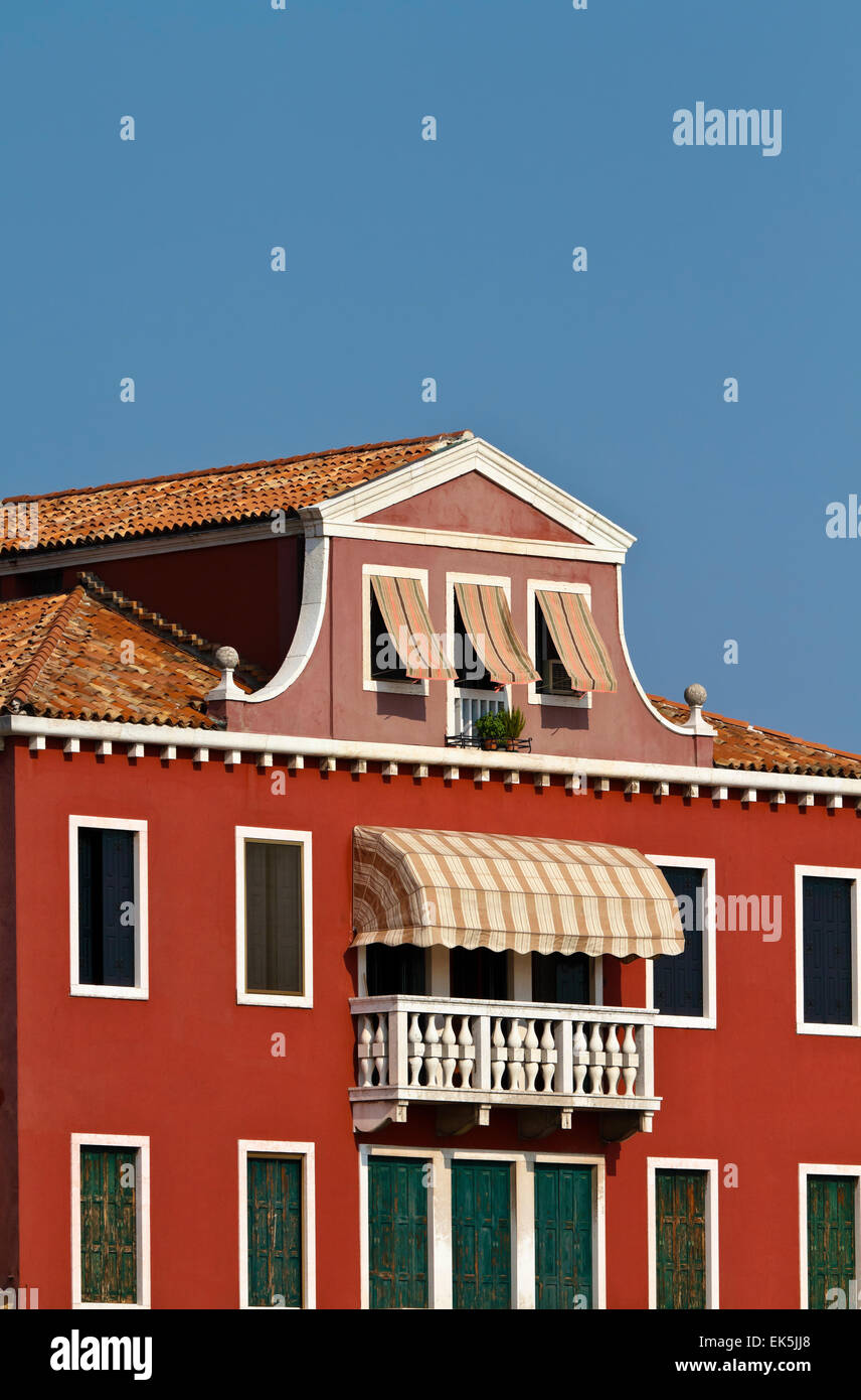 Italy, Venice, Murano Island, colored building facade Stock Photo - Alamy