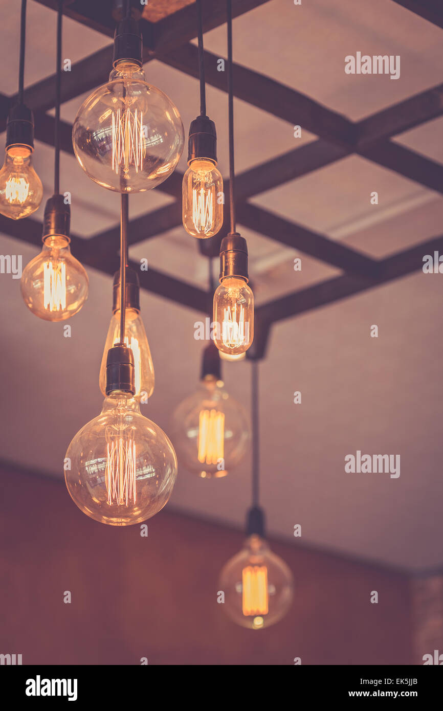 Lighting decor with retro filter effect Stock Photo - Alamy