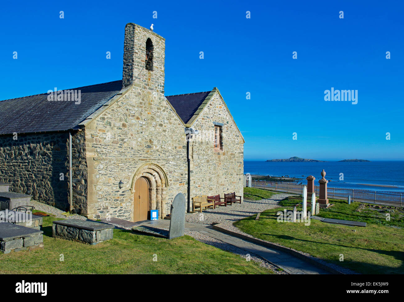 St Hywyn's Church, Aberdaron, Gwynedd, North Wales UK Stock Photo - Alamy