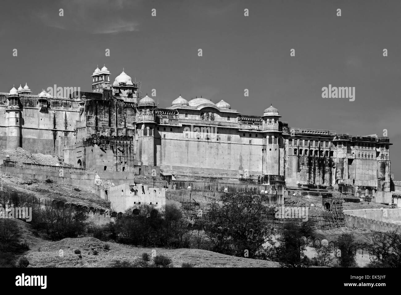 Amber fort jaipur view Black and White Stock Photos & Images - Alamy