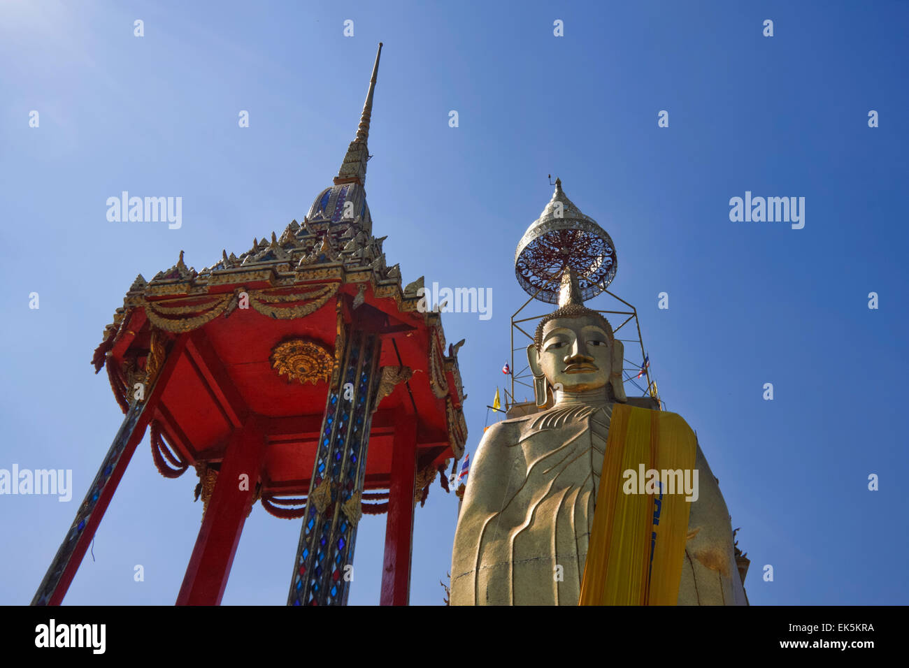 Thailand, Bangkok, the 32 meters tall Standing Buddha Phrasiariyametri ...