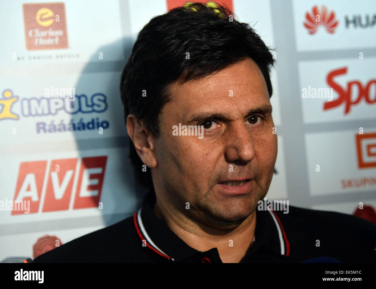 Prague, Czech Republic. 07th Apr, 2015. Head coach Vladimir Ruzicka ...
