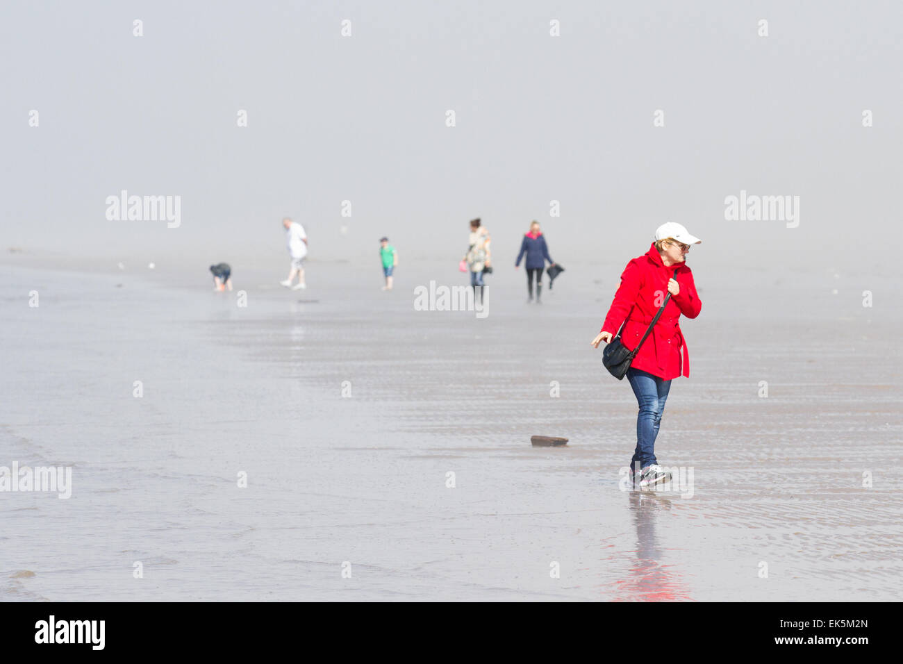 Rare occurrence of April Coastal Sea Fog or Haar on Ainsdale Beach ...