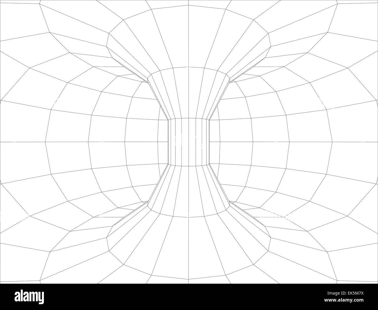 Wire-frame wall inside torus. Vector Stock Photo - Alamy