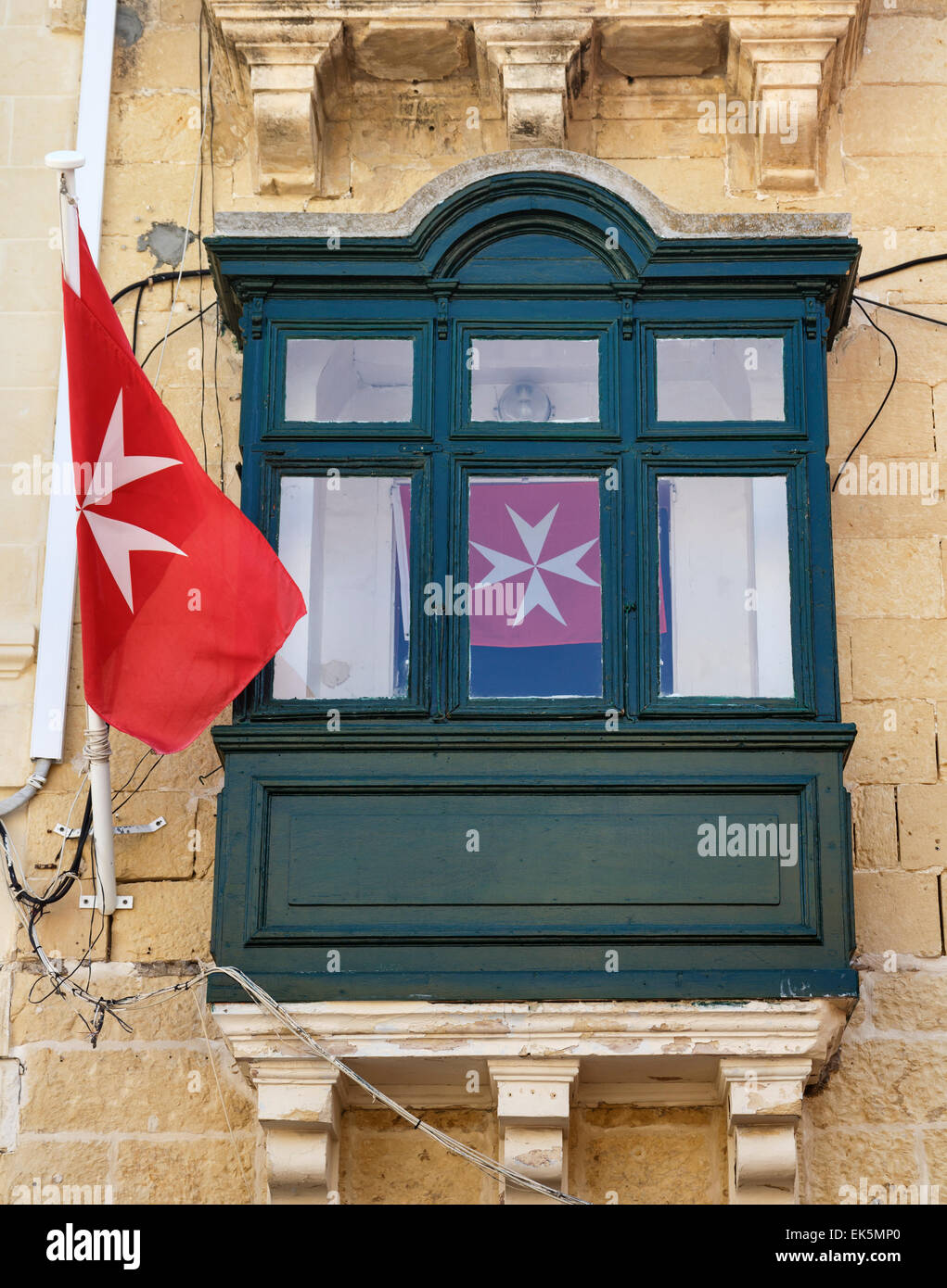 Malta, Gozo Island, Victoria city, typical maltese window and maltese ...
