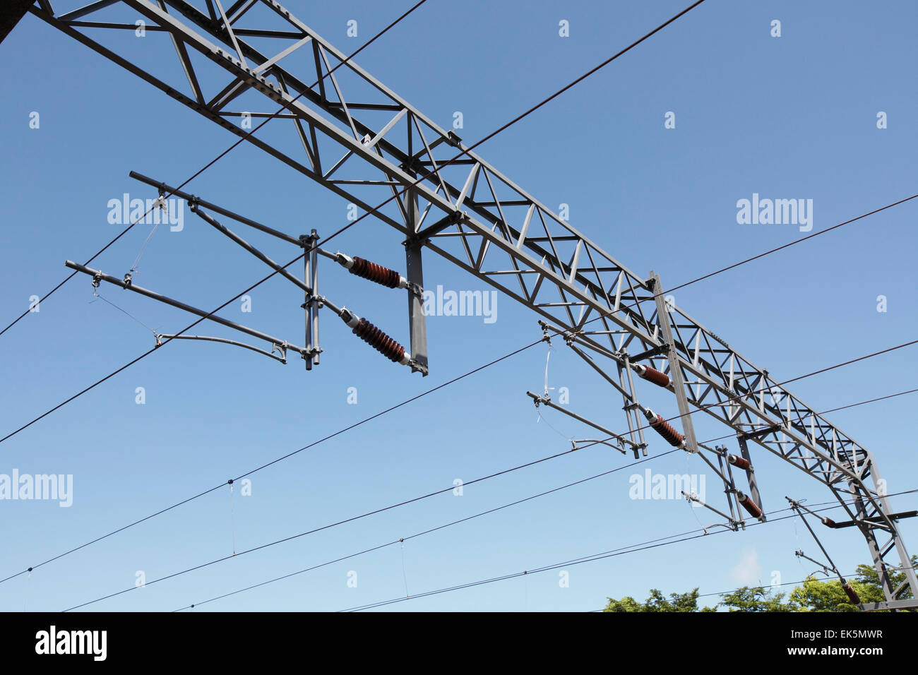 The Electrification of Railway Stock Photo - Alamy