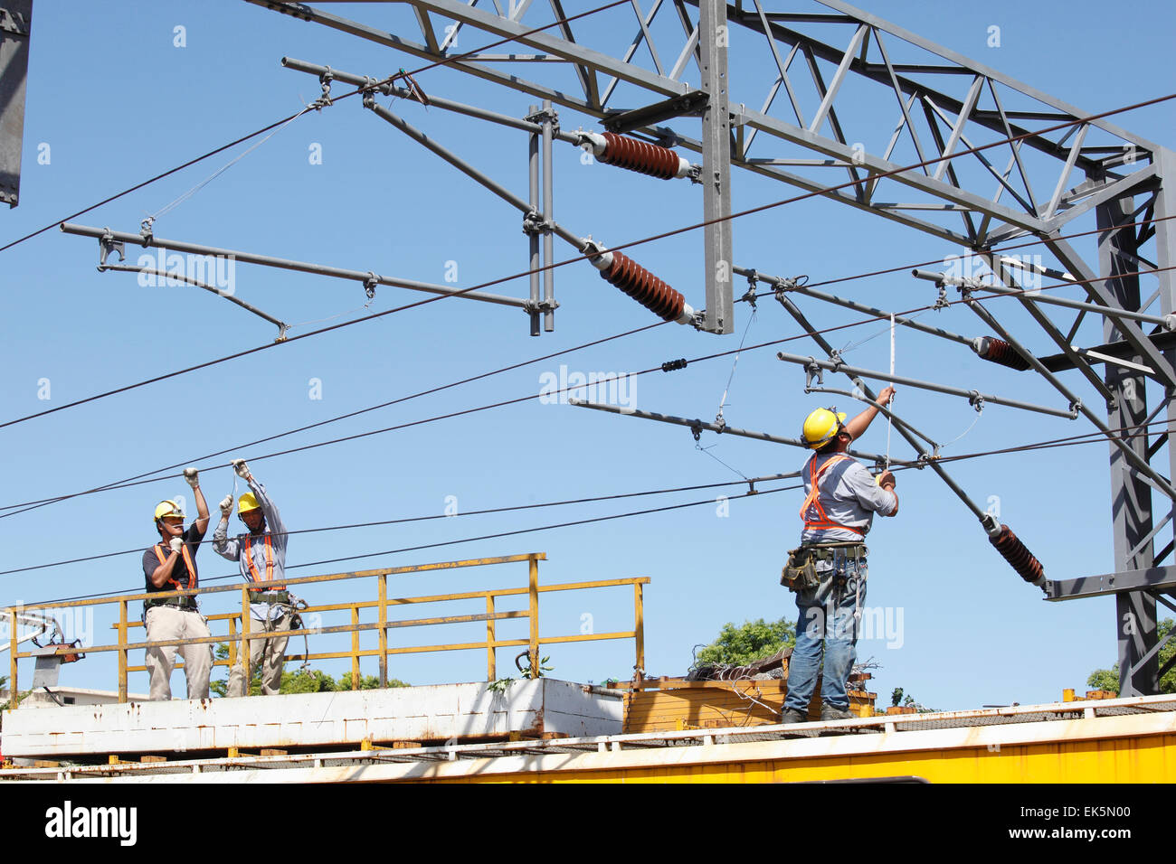 The Electrification of Railway Stock Photo - Alamy