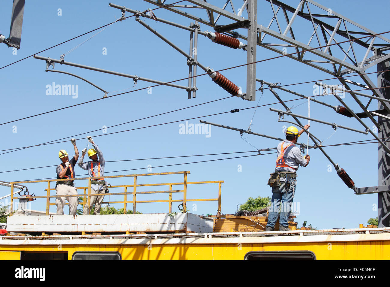 The Electrification of Railway Stock Photo - Alamy
