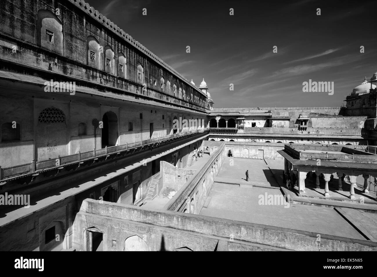 Amber fort jaipur view Black and White Stock Photos & Images - Alamy