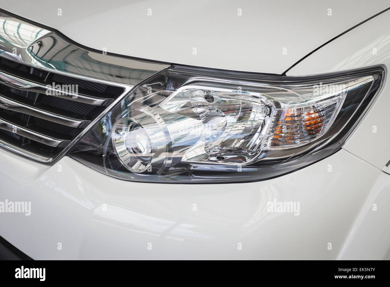 Car front white lights headlights hi-res stock photography and images ...