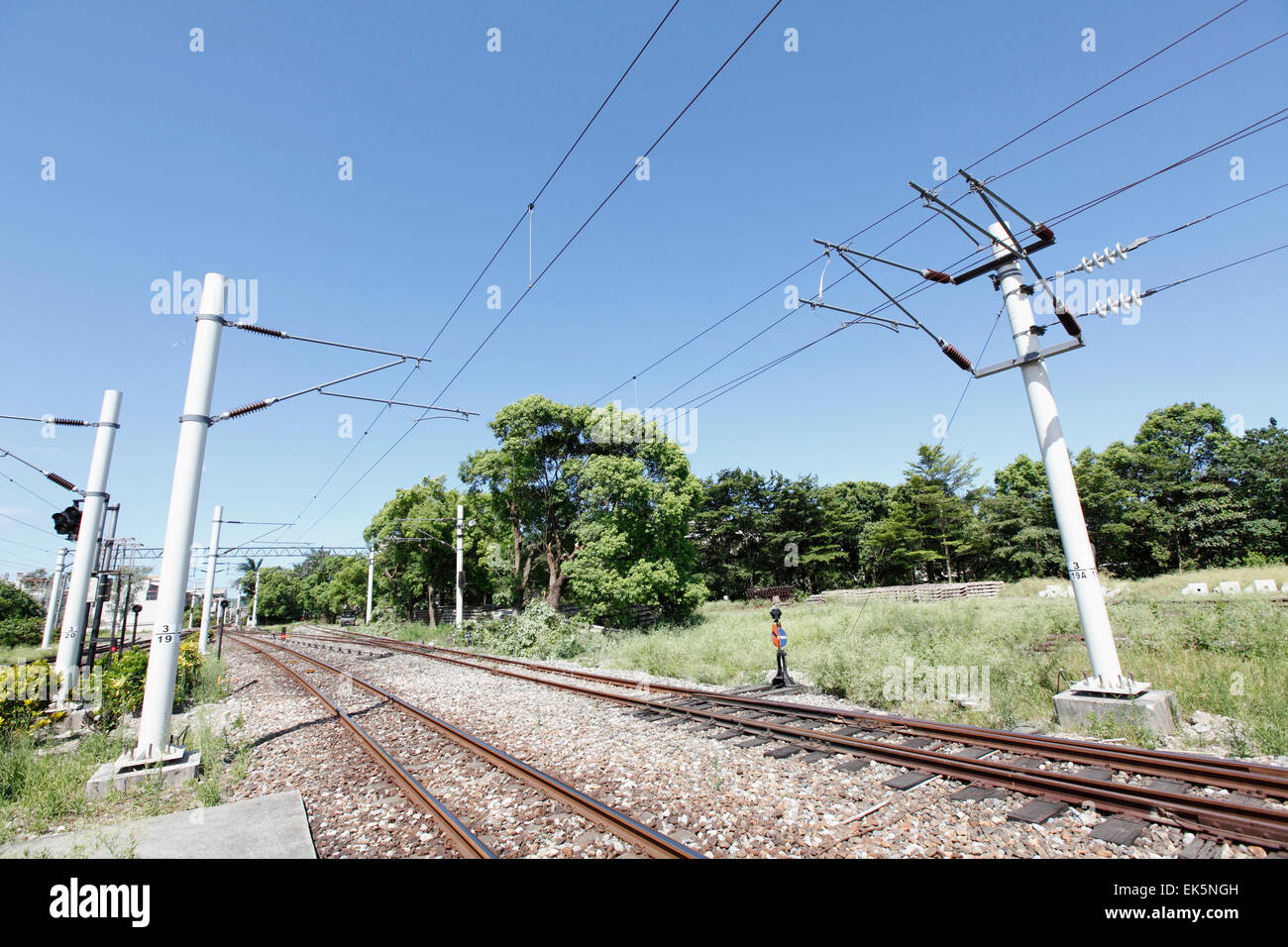 The Electrification of Railway Stock Photo - Alamy