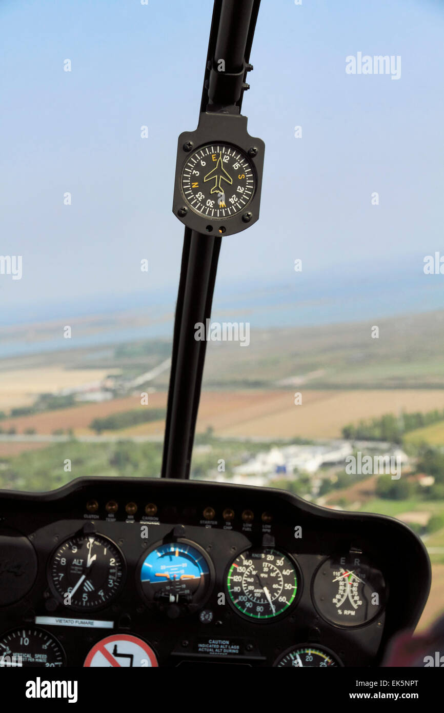 Italy, countryside, Flying on a chopper, compass Stock Photo - Alamy