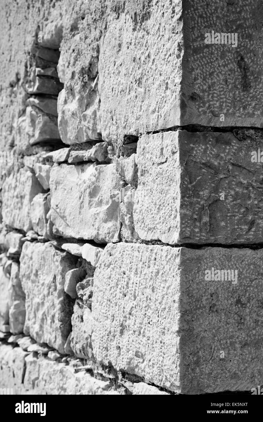 Italy, Sicily, countryside, typical hand made sicilian stone wall Stock ...